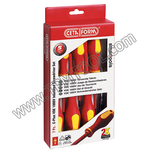 ชุดไขควงกันไฟ+วัดไฟ 7 ชิ้น Cetaform-G99-701 - Cetaform Handtools Products - ไทยพัฒนสิน แมชชีนทูลส์