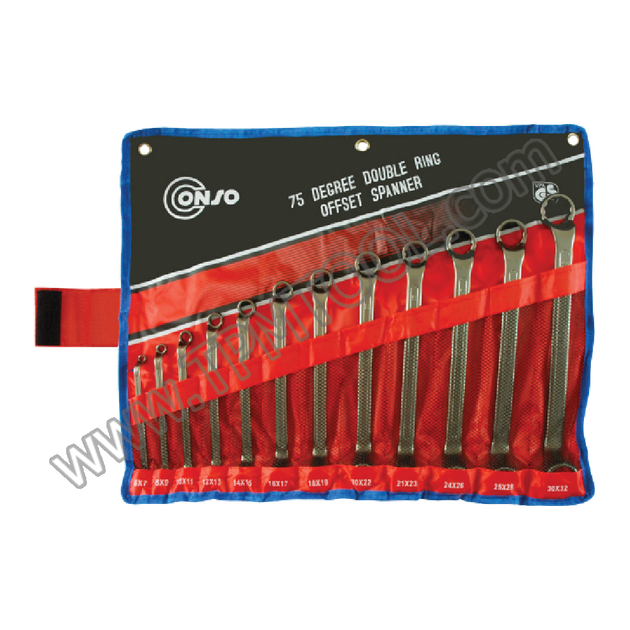 Conso-CNSC11S-12 ชุดประแจแหวน คอ 75 องศา 12 ตัว/ชุด - Conso Car tools ...