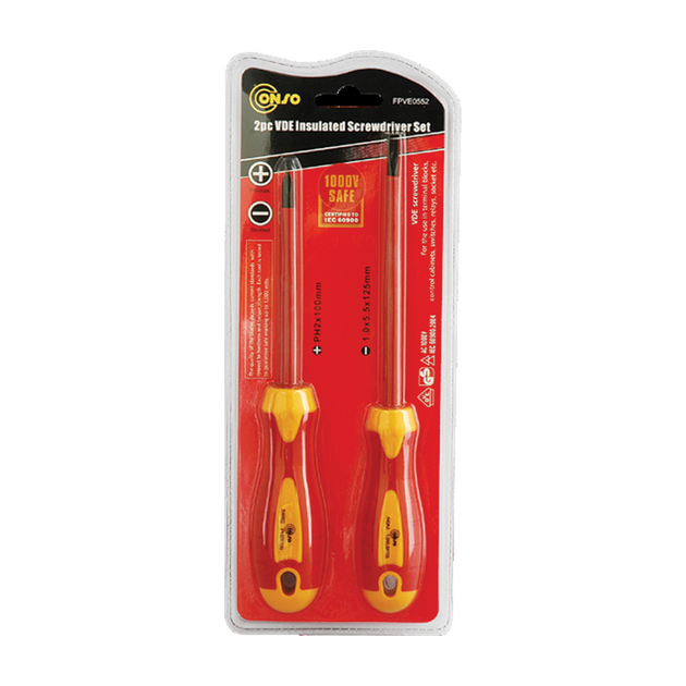 Conso-CNSI13S-02 ไขควงด้ามกันกระแส VDE 2 ตัว/ชุด - Conso Car tools ...