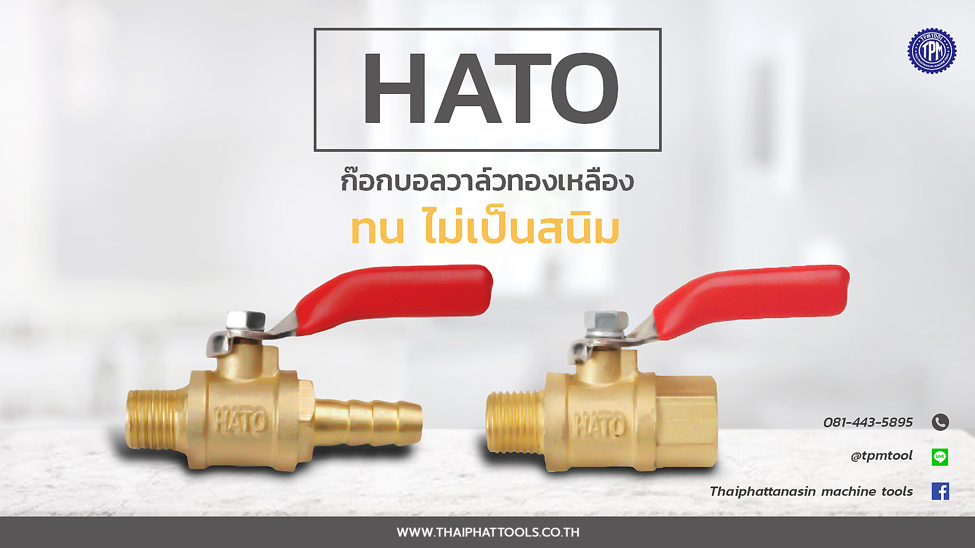 HATO ก๊อกบอลวาลว์ทองเหลือง - TPMTOOL-ไทยพัฒนสิน แมชชีนทูลส์ ครบเครื่อง ...